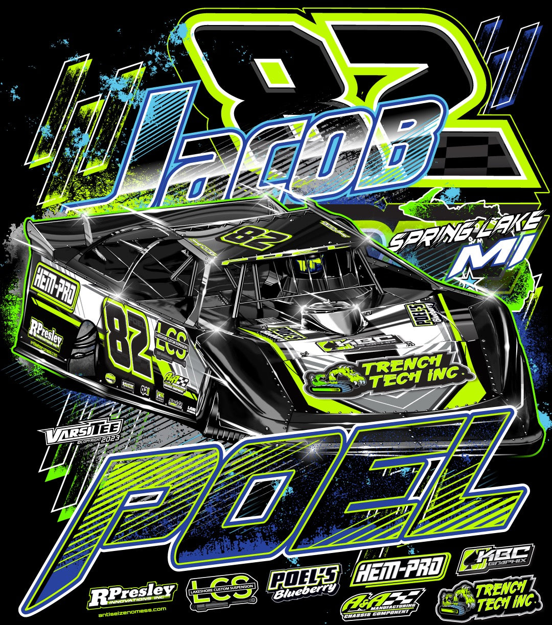 Jacob Poel Racing Late Model T-Shirt – Hem-Pro Fabrication Tools